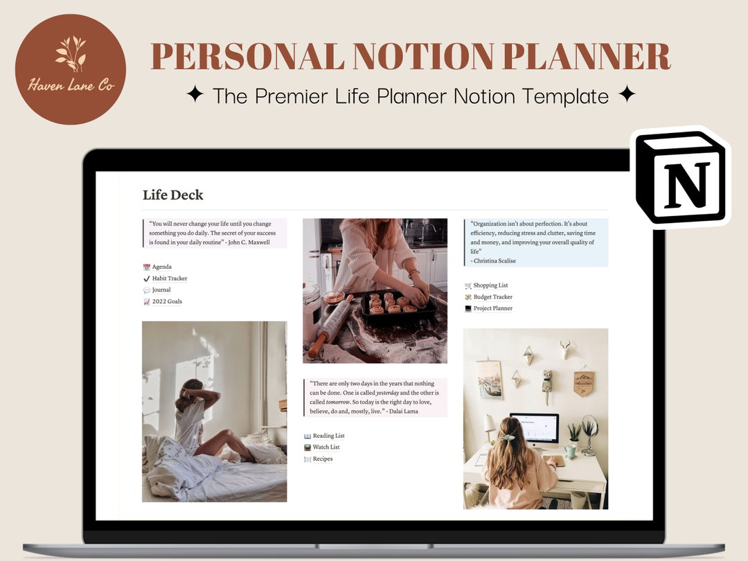 Notion Personal Life Planner | All-in-one Notion Dashboard | Personal ...
