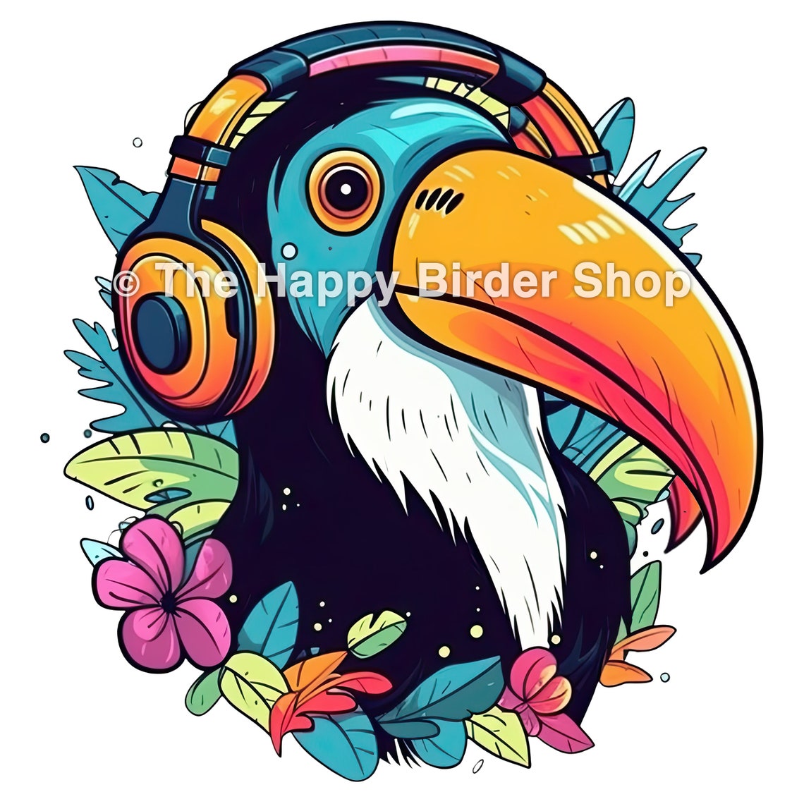 Toucan Clipart Tropical Bird Graphics Jungle Clip Art Instant Download ...