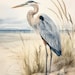Blue Heron Print Heron Watercolor Art Coastal Decor Printable Wall Art ...