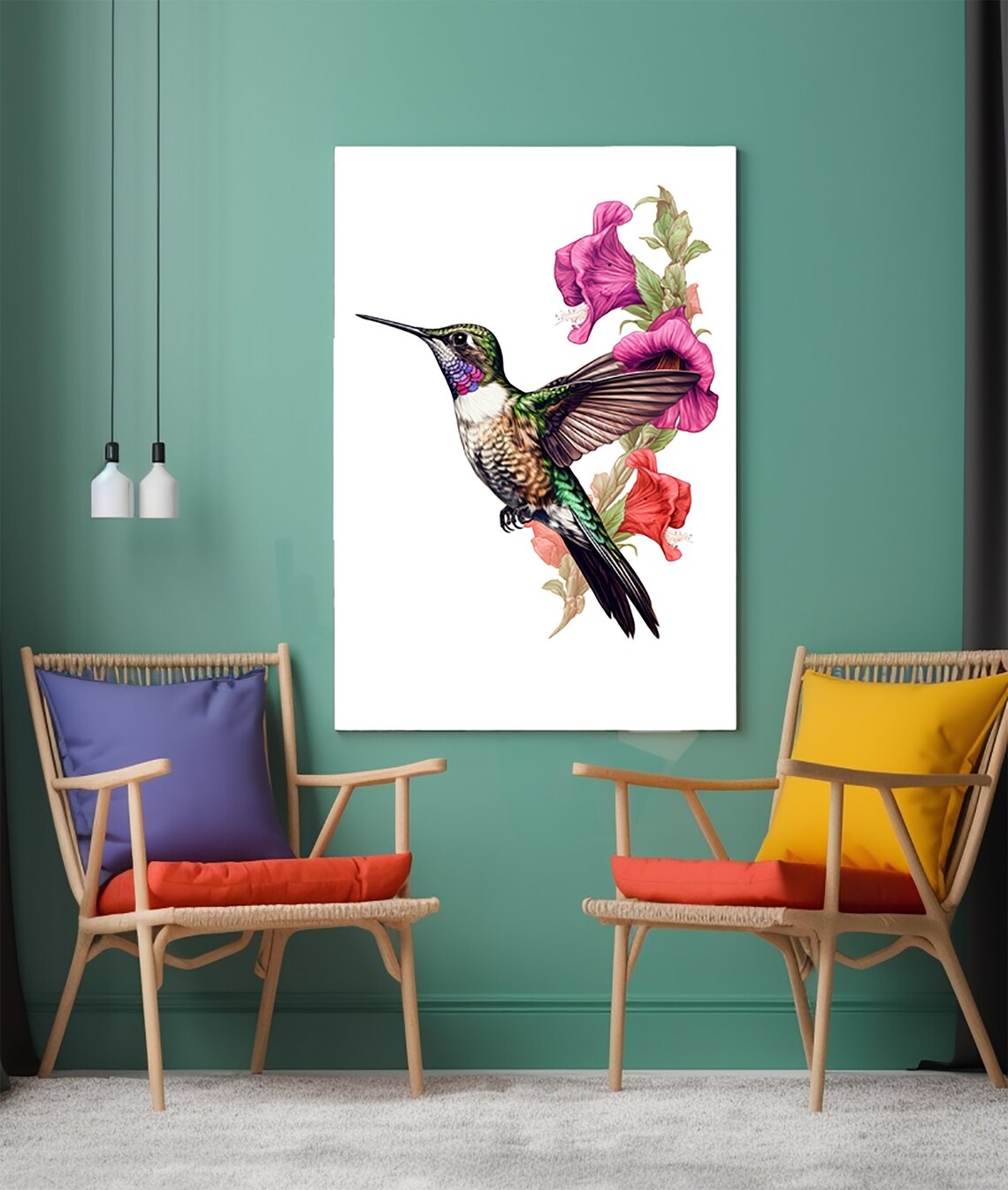 Hummingbird Digital Print Instant Download Beautiful Wall Art for ...