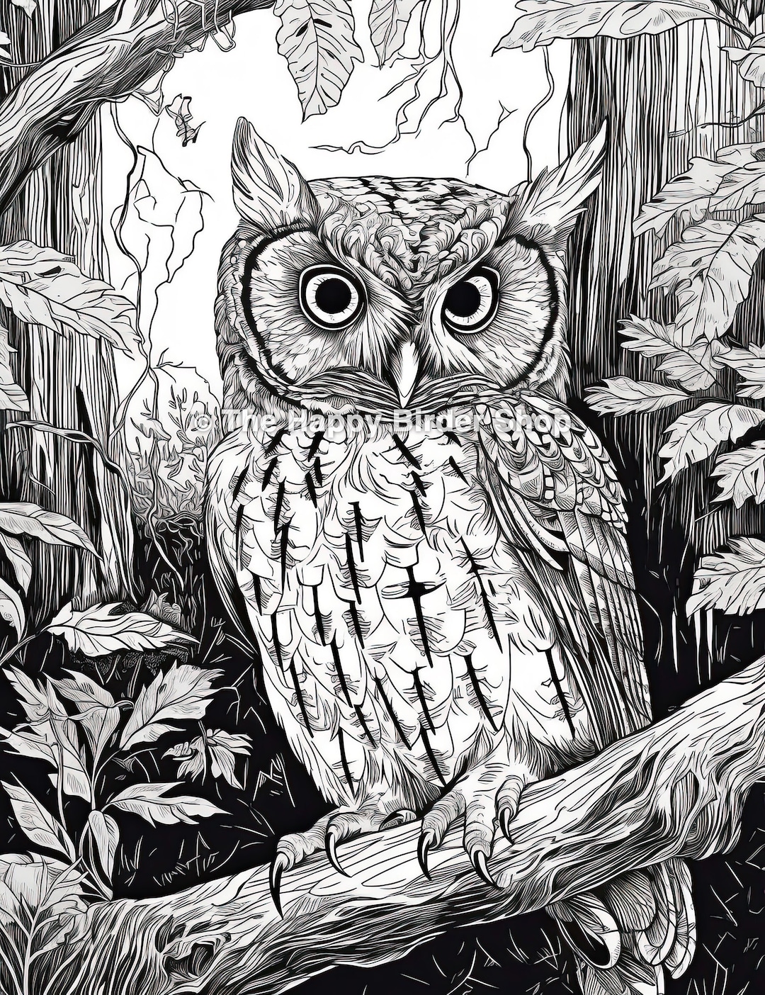 Great Horned Owl Coloring Page for Owl Coloring Page for Great Horned ...