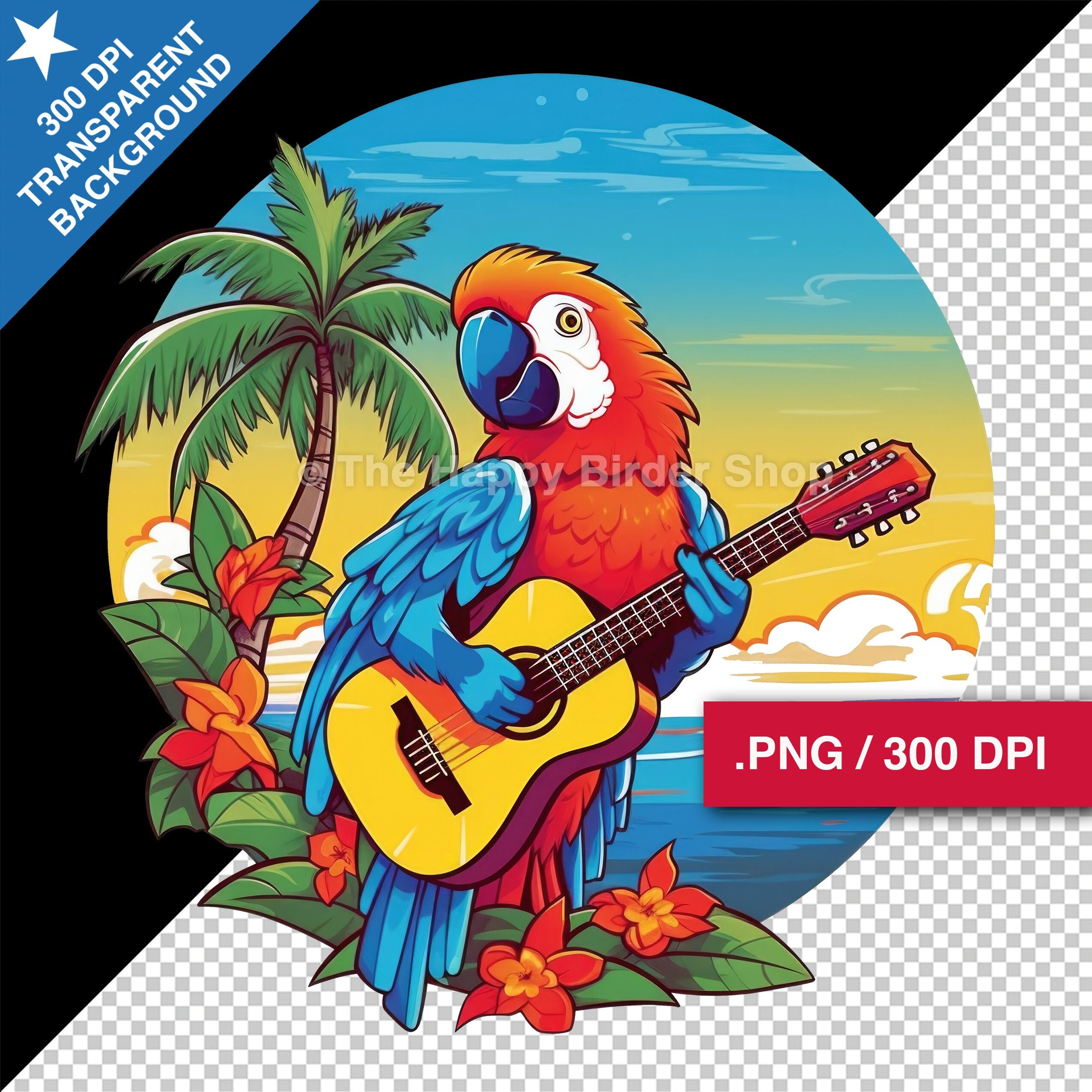 Macaw Clipart Parrot Illustration Bird PNG Sublimation Tropical Macaw ...