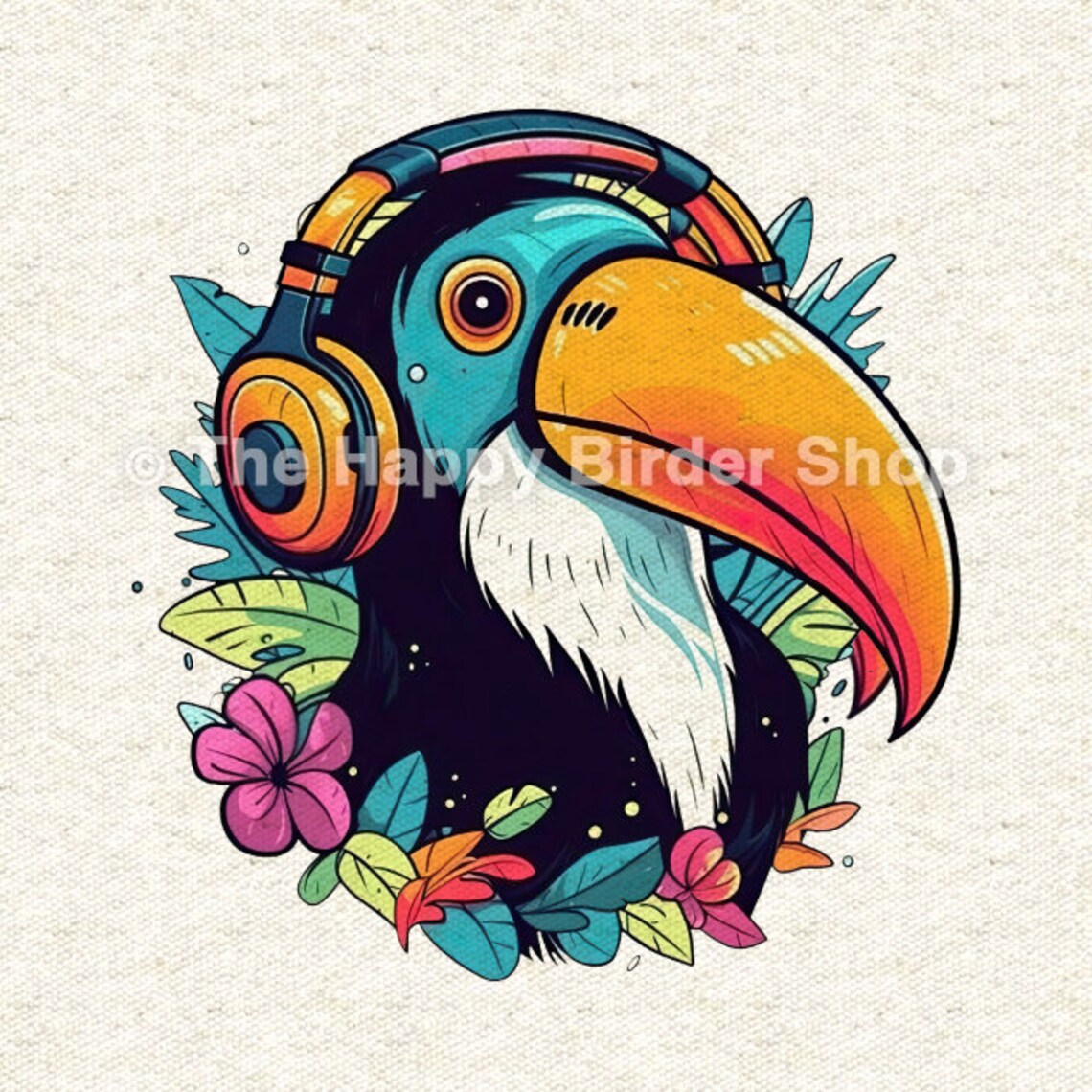 Toucan Clipart Tropical Bird Graphics Jungle Clip Art Instant Download ...