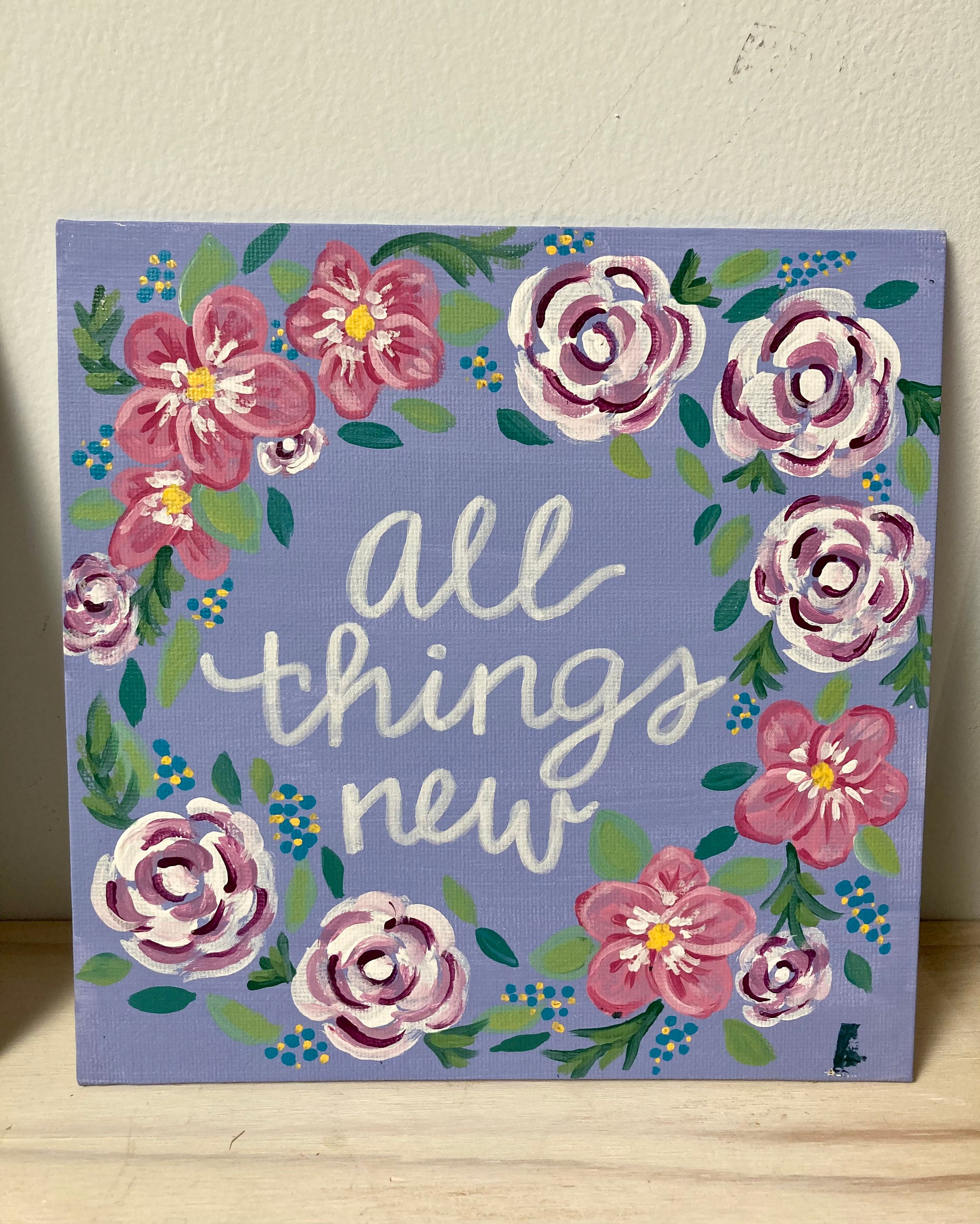 Floral Scripture Painting - Etsy