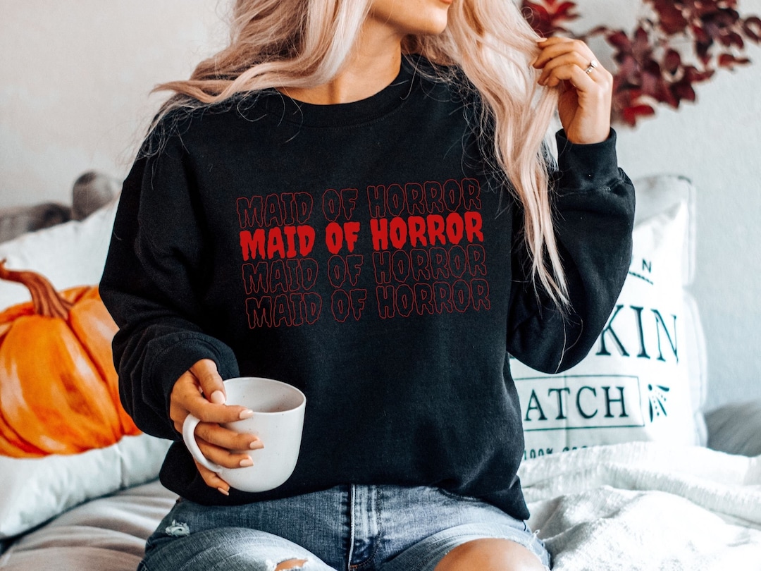 Maid of Horror Sweatshirt| Halloween Bachelorette Sweatshirt,spooky ...