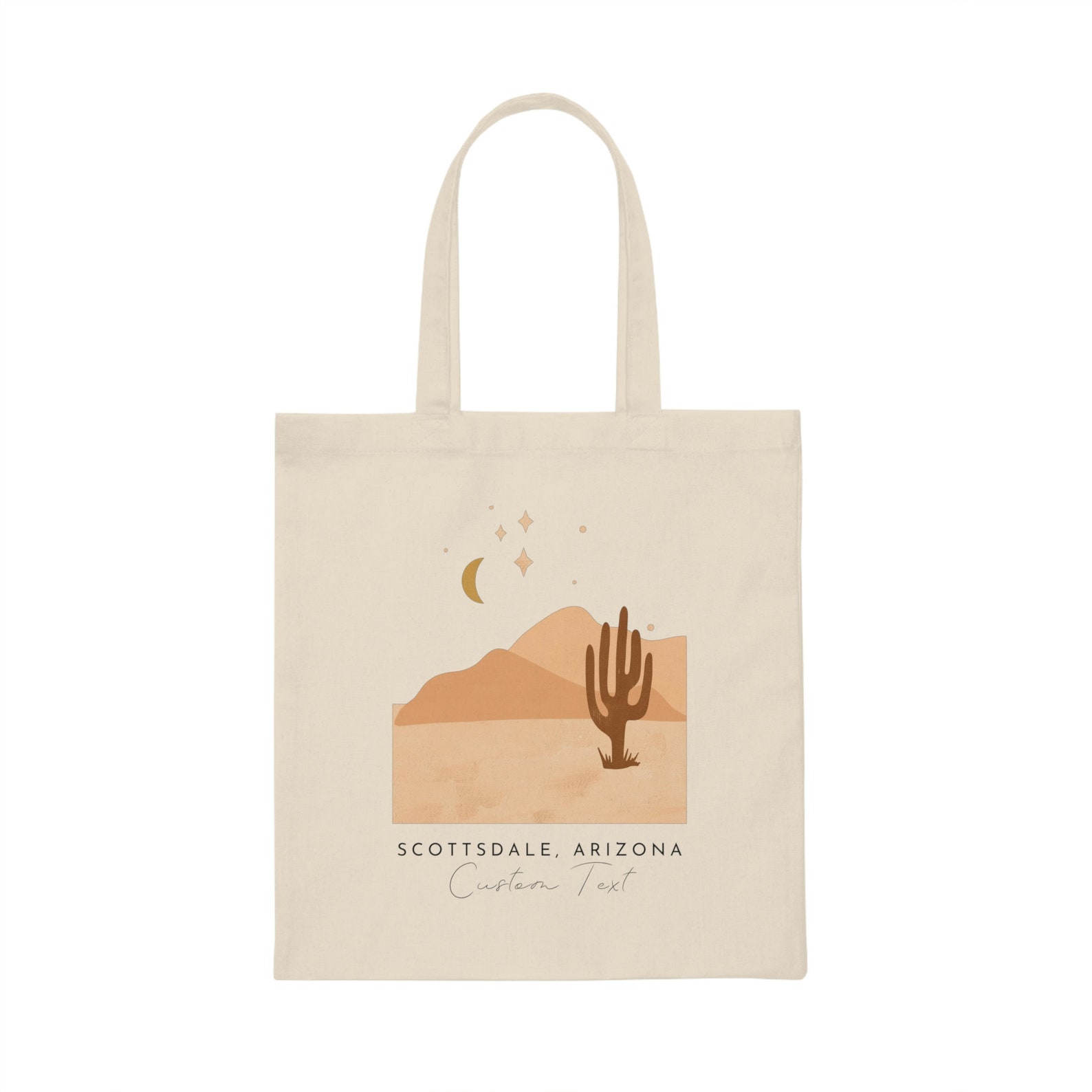 Custom Boho Desert Canvas Tote| Personalized Bridesmaid,custom Tote Bag ...