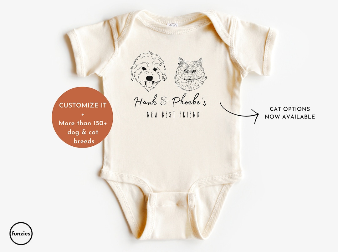Personalized New Best Friend Baby Bodysuit| Baby Shower Gift ...