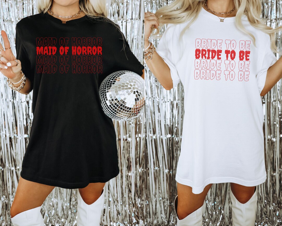 Maid of Horror Comfort Colors Shirt| Halloween Bachelorette Shirt ...