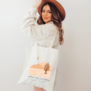 Custom Boho Desert Canvas Tote| Personalized Bridesmaid,custom Tote Bag ...