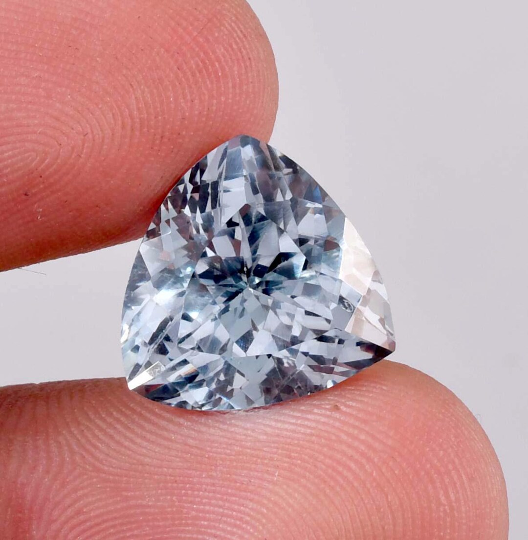 Rare Natural Flawless Namibia Jeremejevite Trillion Cut Loose Gemstone ...