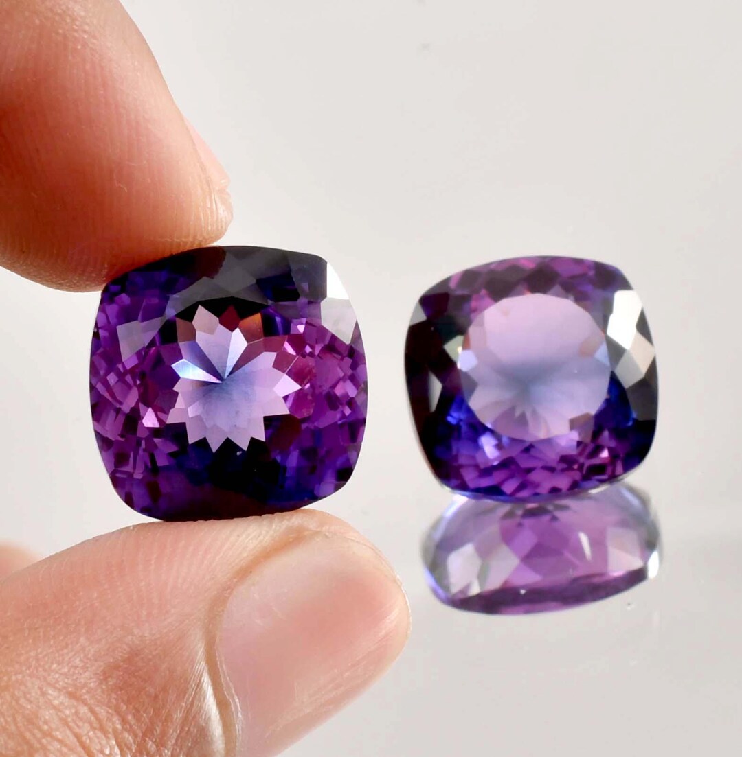 1 Pair Natural Sweet Transparent Velvet Smooth Soft Purple Pink ...