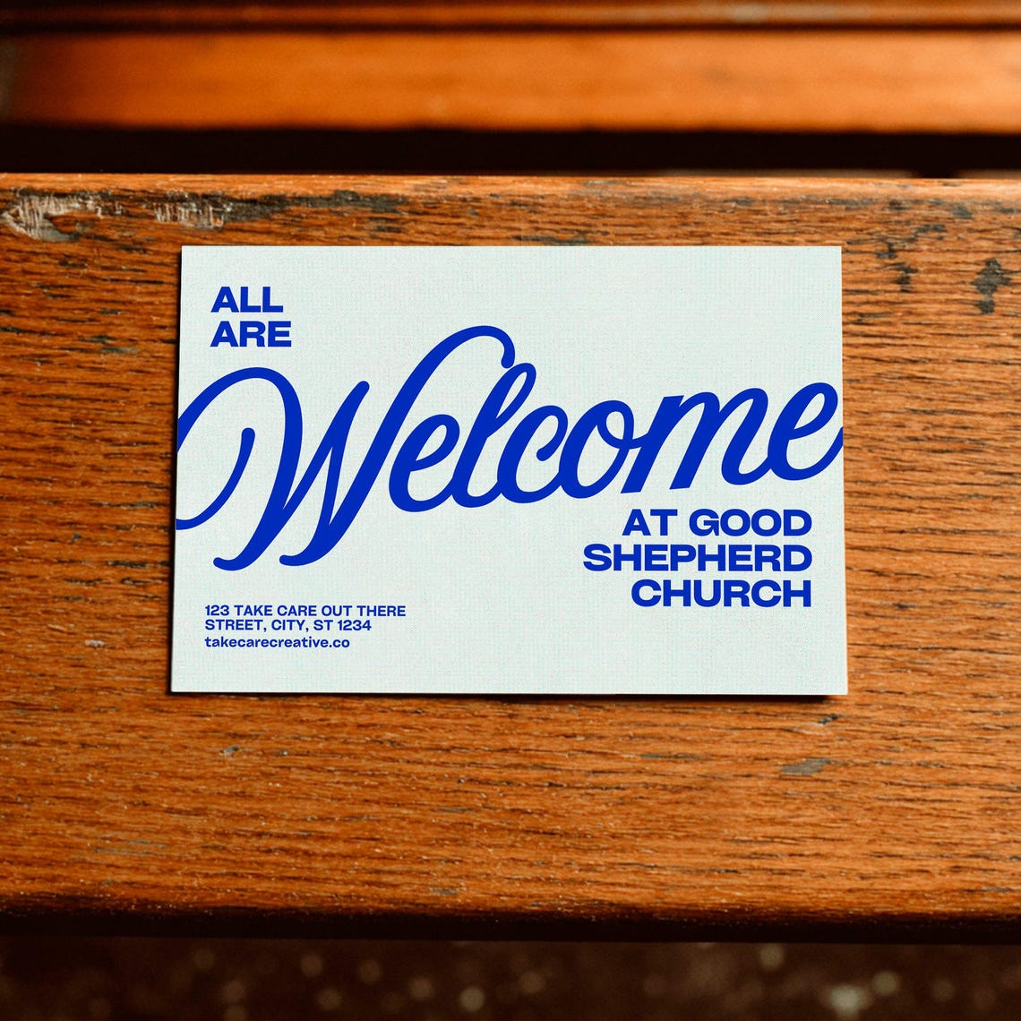 Editable Church Connection Card Template | Modern Calligraphy Postcard ...