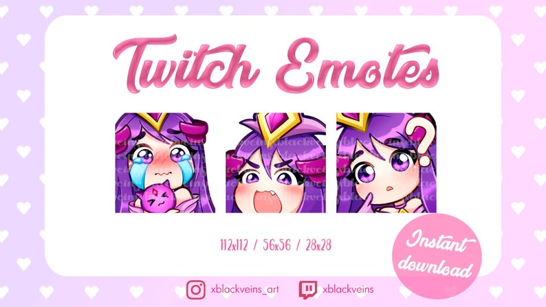 Star Guardian Syndra Twitch Emotes Pack | Etsy