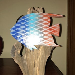 Angelfish Cutout on Driftwood - Etsy
