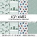 Cozy Winter Digital Paper Pack | Snow Digital Paper | Snowflake Digital ...