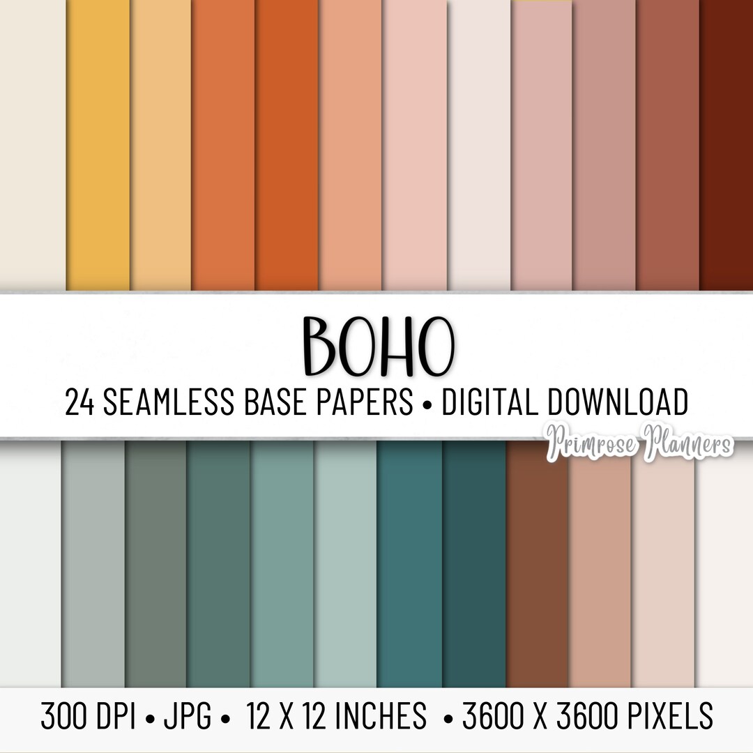 BOHO Neutral Solid Digital Paper Pack | Solid Background | Base Digital ...