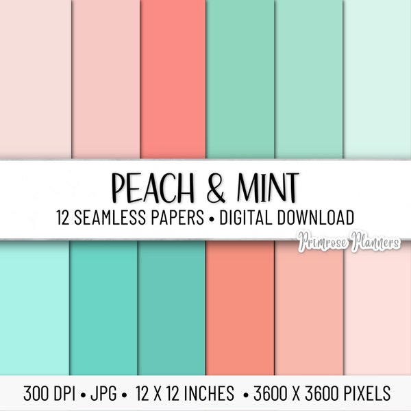 Coral and Mint - Etsy