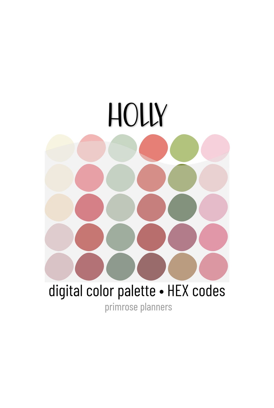 Holly Digital Color Palette - Color Chart | Goodnotes Tool | iPad ...
