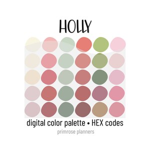 Holly Digital Color Palette - Color Chart | Goodnotes Tool | iPad ...