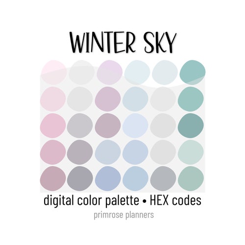 Winterberry Digital Color Palette Color Chart Goodnotes - Etsy UK