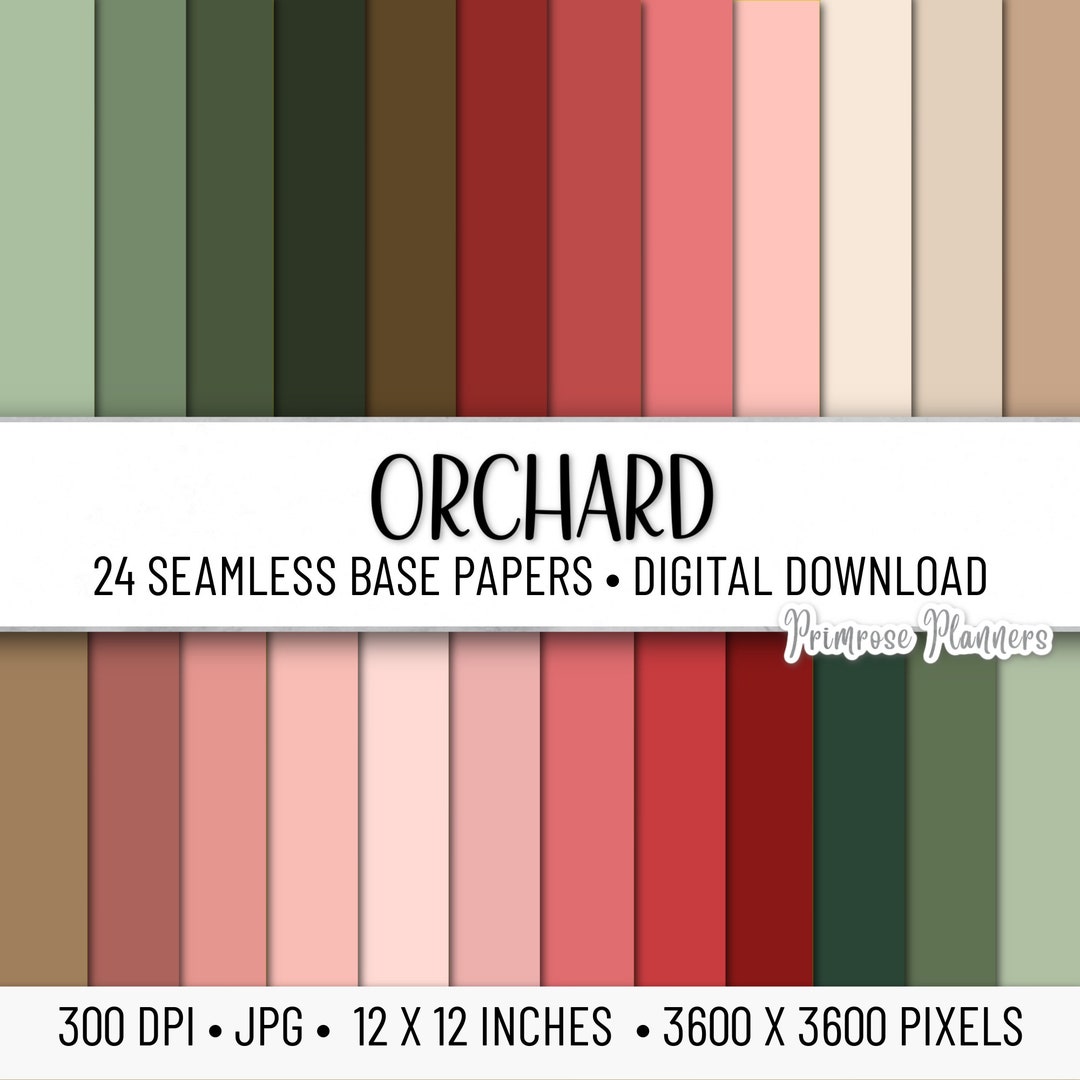 ORCHARD Solid Digital Paper Pack | Solid Background | Base Digital ...