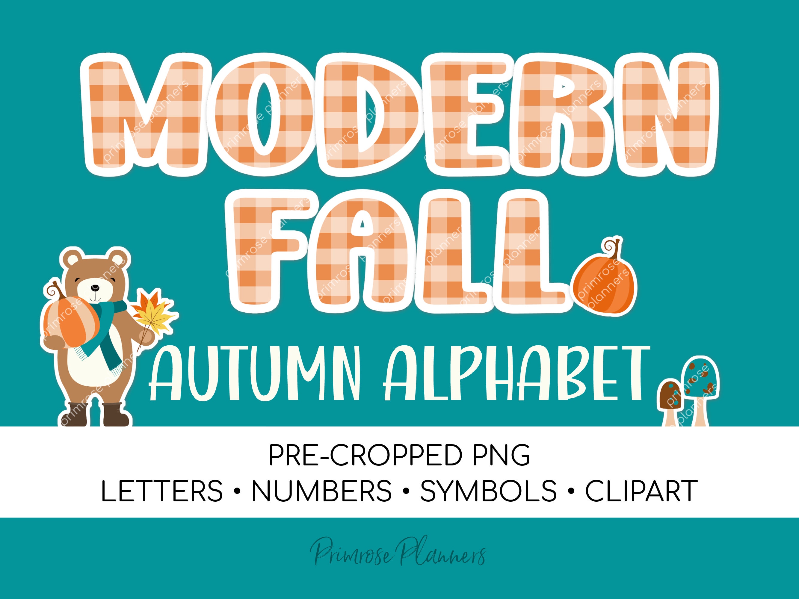 Fall Plaid Alphabet Clip Art Scrapbooking Clip Art Bubble - Etsy