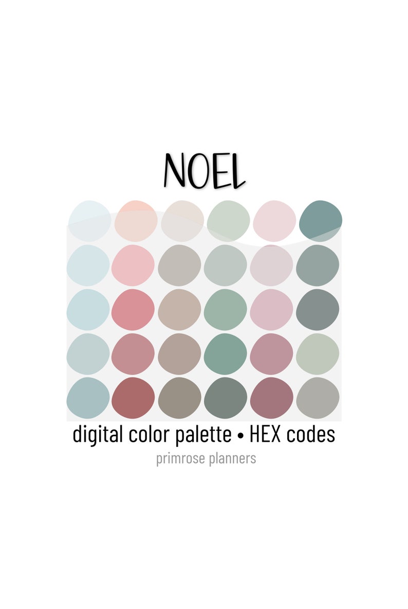 Noel Digital Color Palette Color Chart Goodnotes Tool - Etsy UK