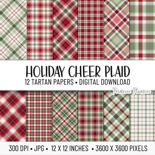 Christmas Digital Paper - Etsy