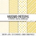 Mustard Yellow Patterns Digital Paper Pack Digital Striped Paper ...