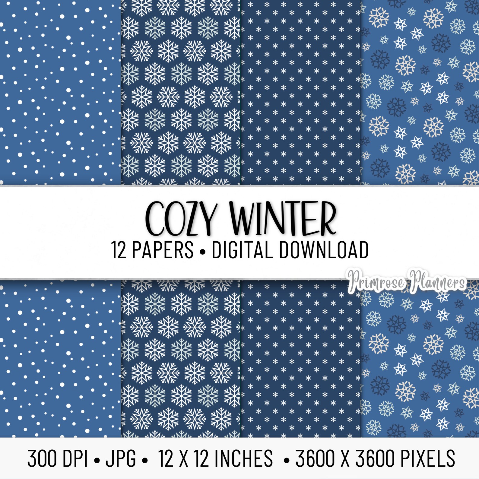 Cozy Winter Digital Paper Pack Snow Digital Paper - Etsy