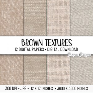 Brown Textured Digital Paper Pack | Digital Base Paper | Burlap Digital ...