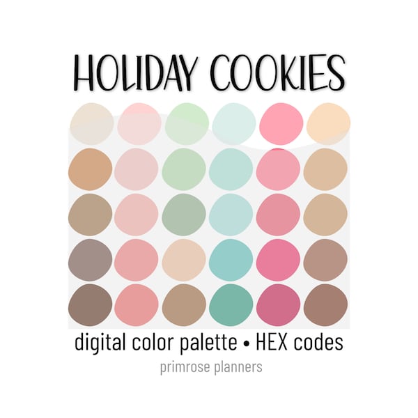 Color Chart for Cookies - Etsy