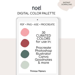Noel Digital Color Palette - Color Chart | Goodnotes Tool | iPad ...