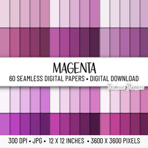 Magenta Solid Digital Paper Pack | Digital Solid Paper | Solid Digital ...