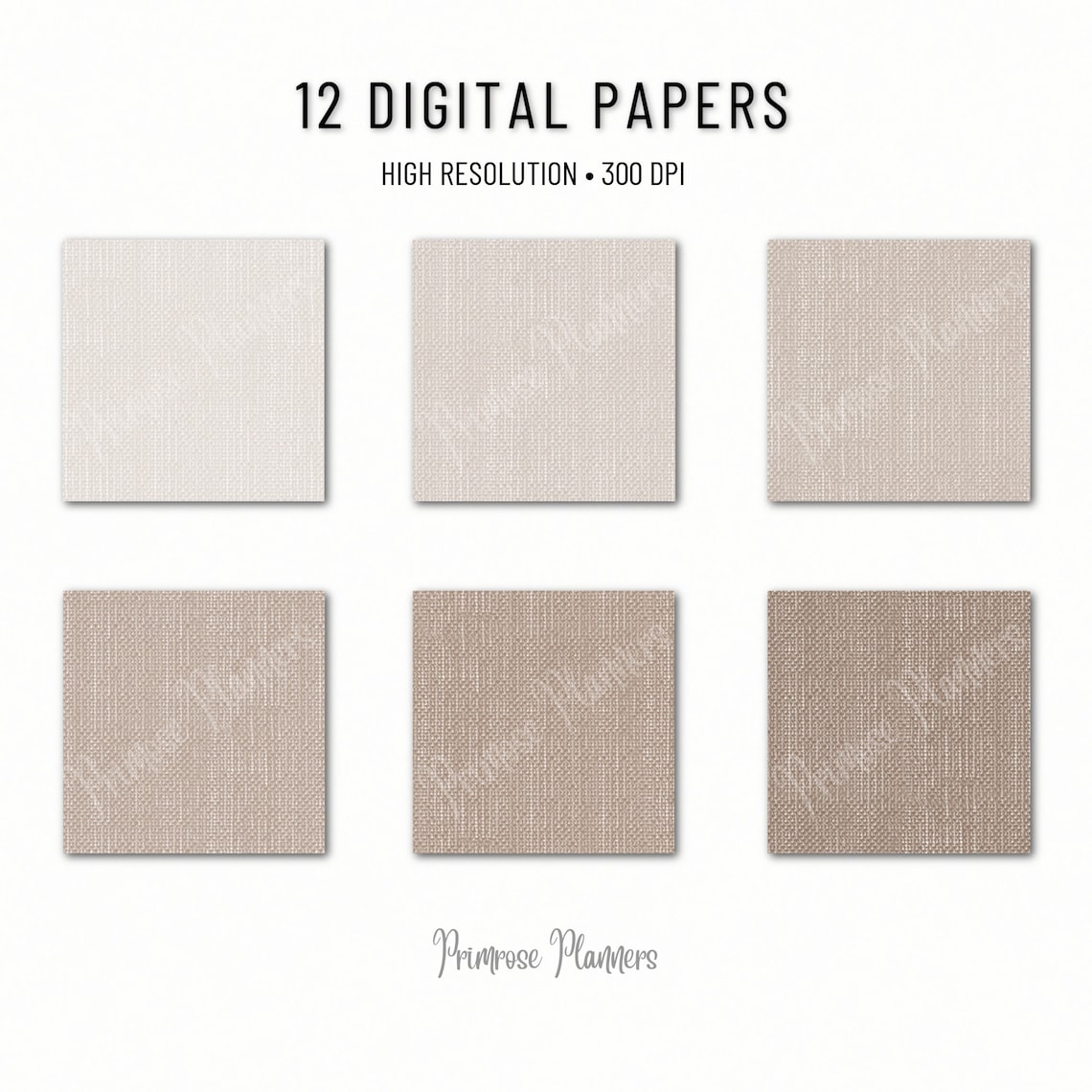 Latte Linen Digital Paper Pack Digital Base Paper Burlap - Etsy