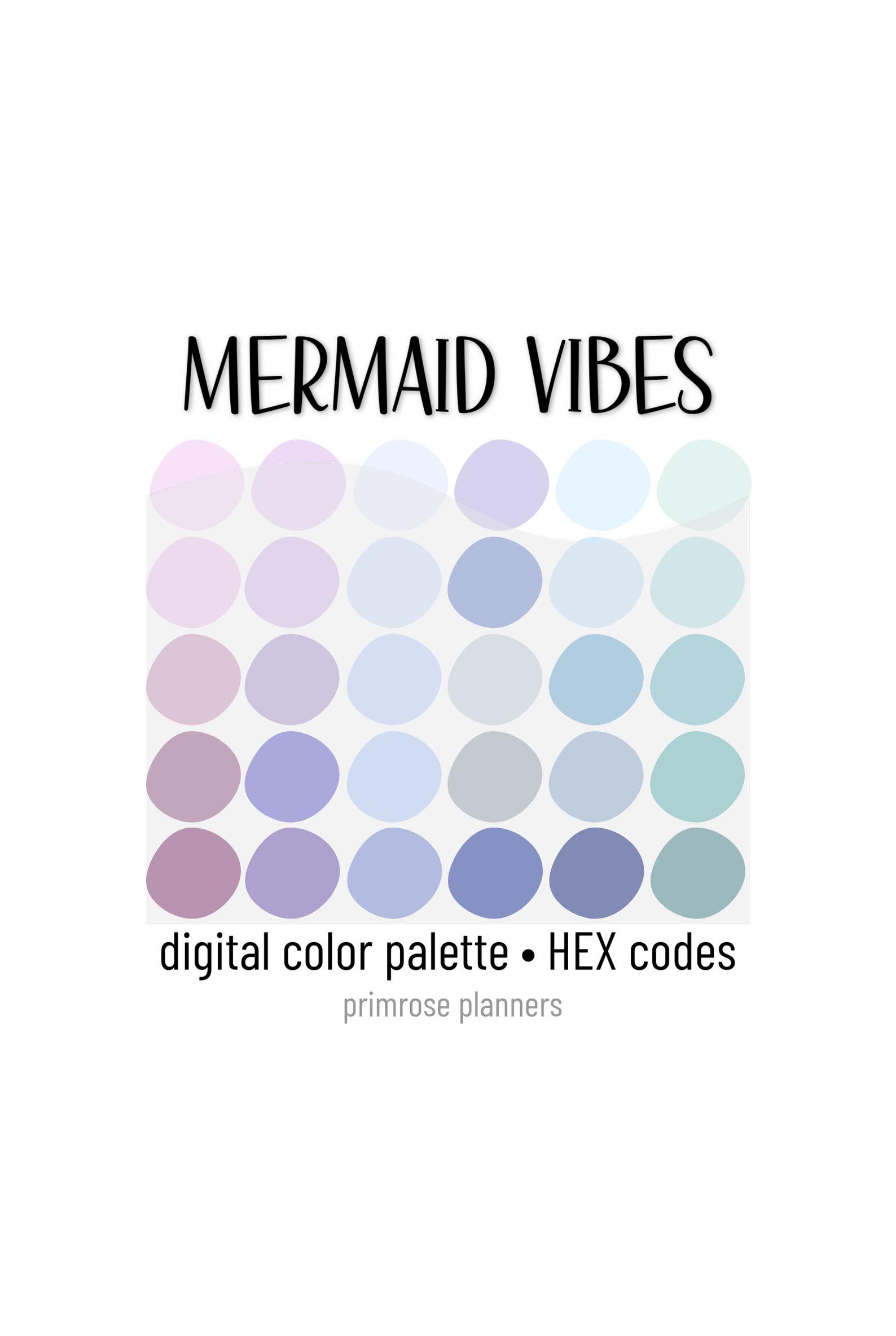 Mermaid Vibes Digital Color Palette Color Chart Goodnotes - Etsy