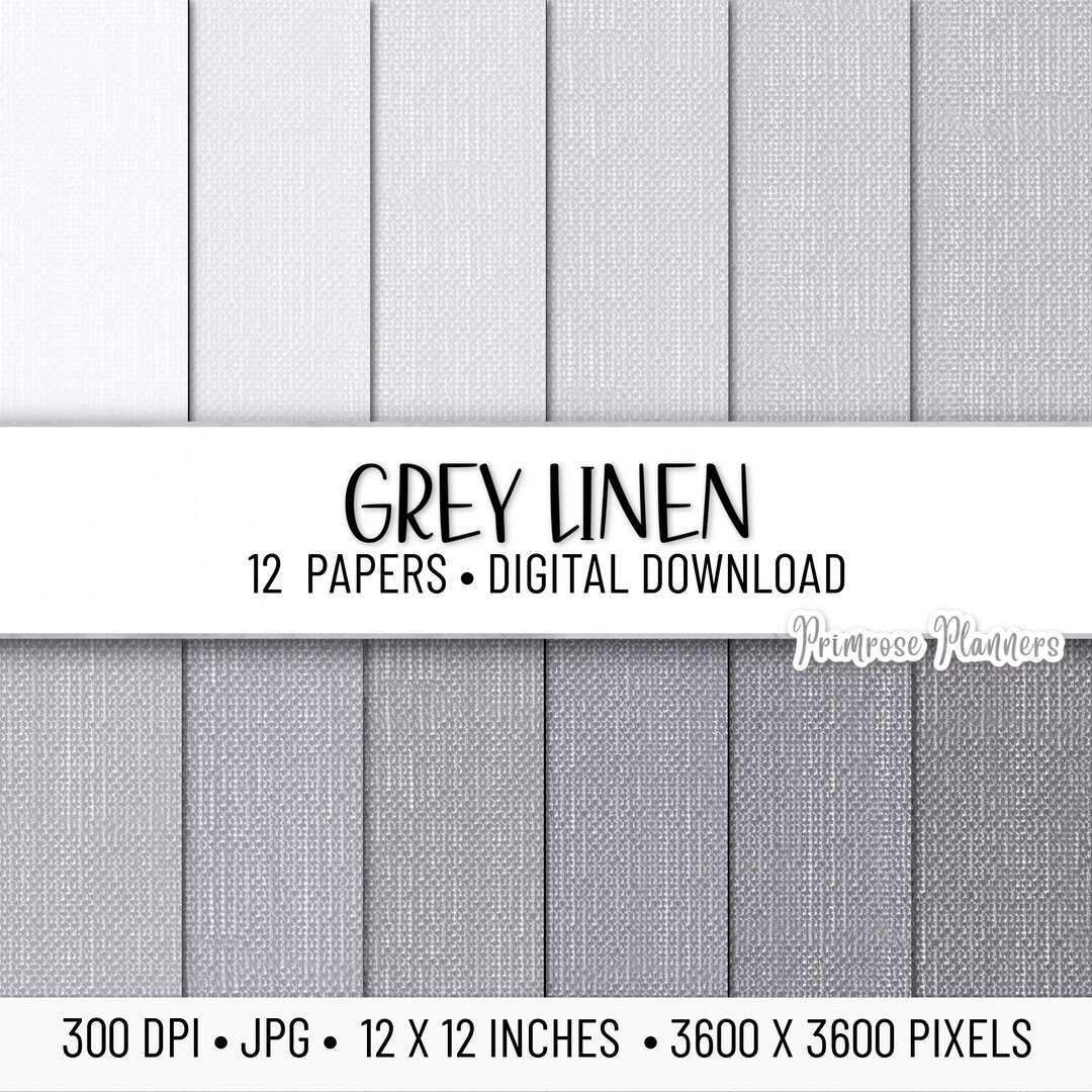 Grey Linen Digital Paper Pack | Digital Base Paper | Burlap Digital ...