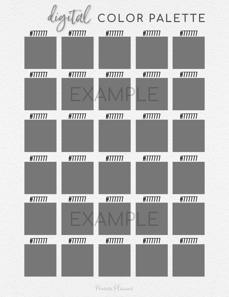 Cocoa Digital Color Palette Color Chart Goodnotes Tool | Etsy