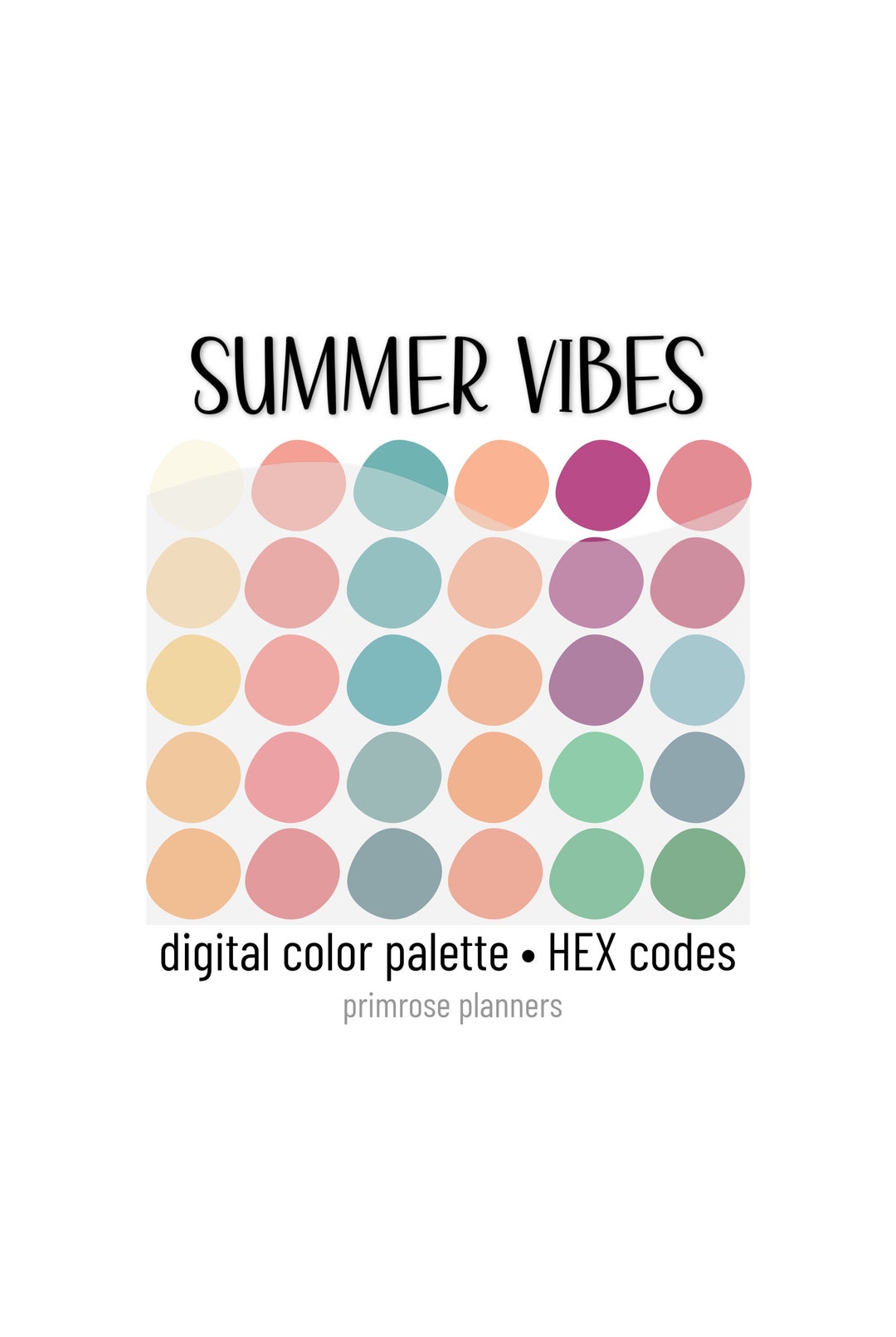 Summer Digital Color Palette Color Chart Goodnotes Tool IPad Procreate summer-digital-color-palette-color-chart-goodnotes-tool-ipad-procreate