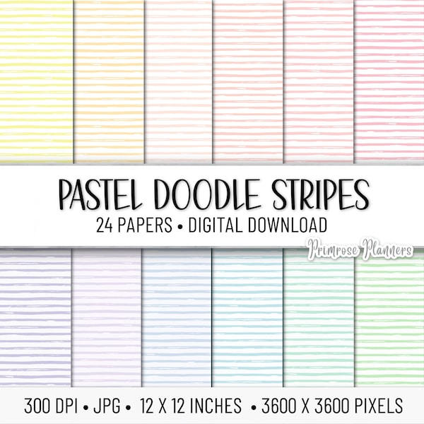 Stripe Digital Paper - Etsy