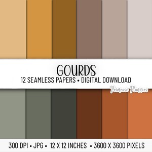 GOURDS Autumn Solid Digital Paper Pack | Digital Seamless Paper | Solid ...