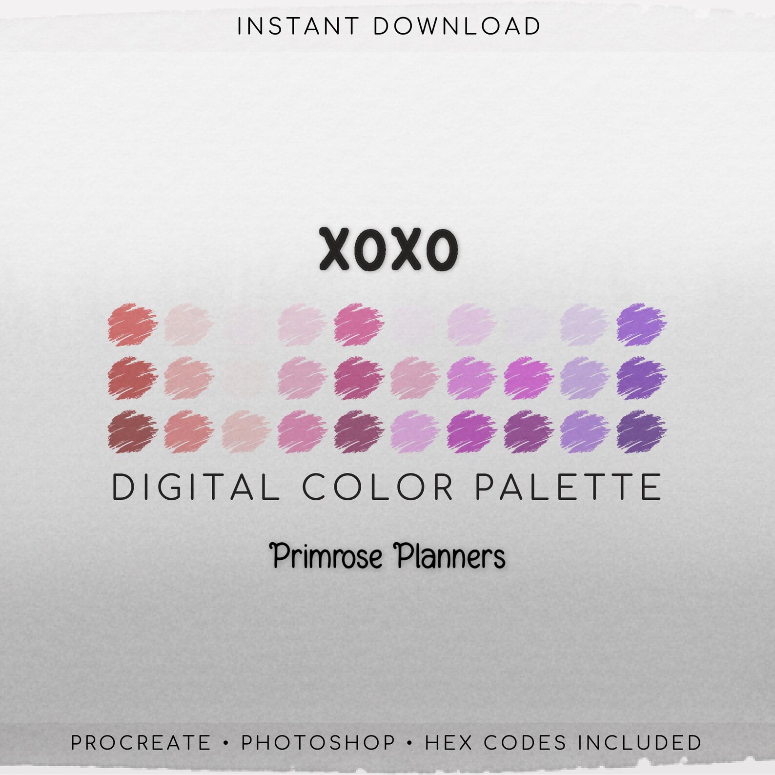 Bold Valentine Procreate Palette & Photoshop Swatches, Poppy Red Maroon ...
