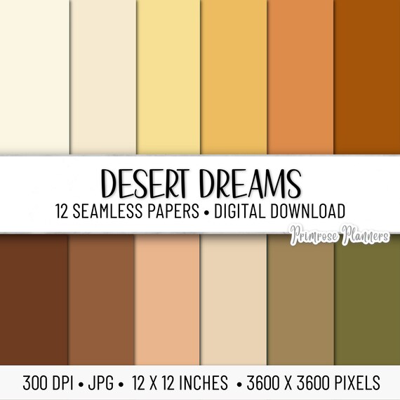 Desert Dreams Solid Digital Paper Pack Digital Boho Paper - Etsy