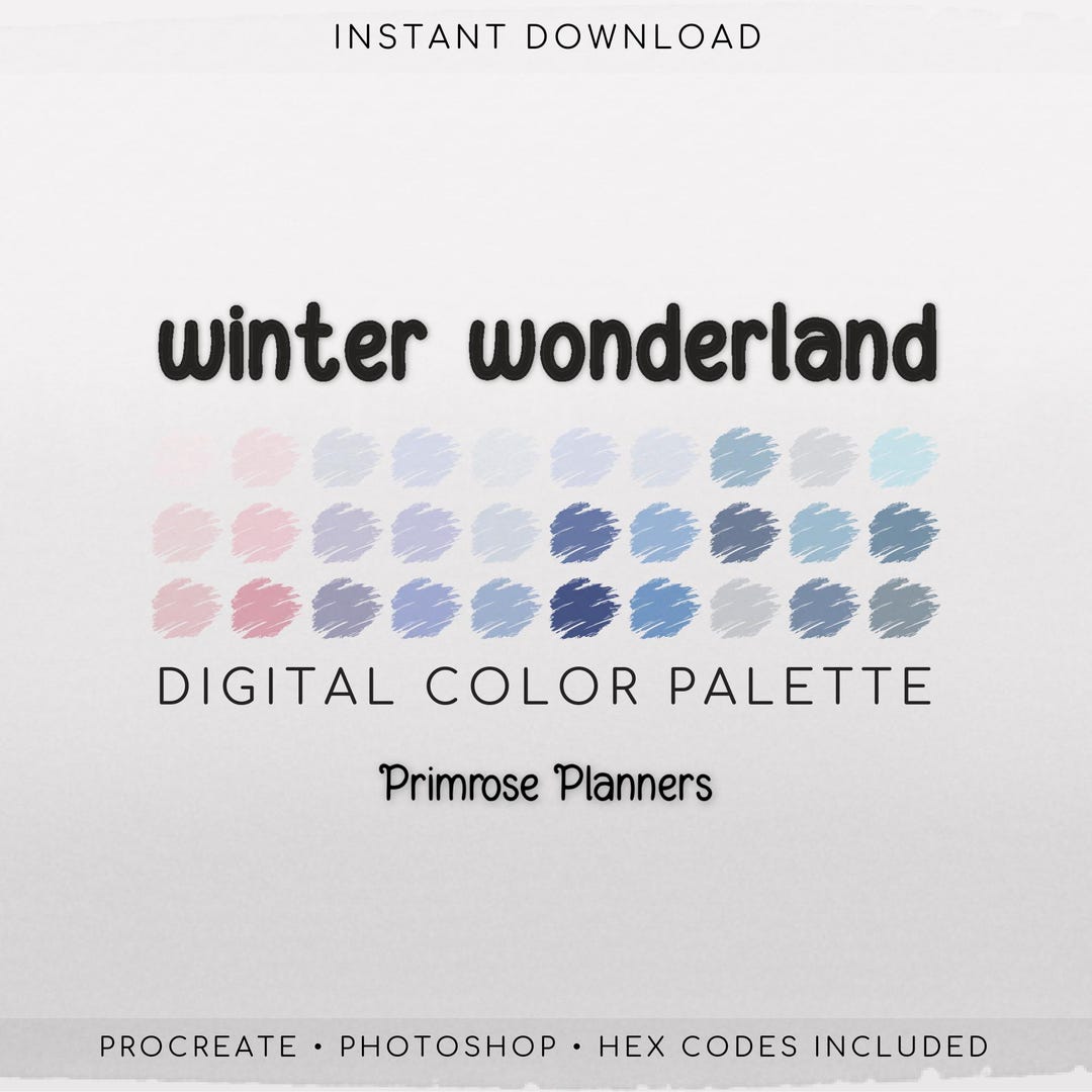 Winter Wonderland Digital Color Palette - Color Chart | Goodnotes Tool ...