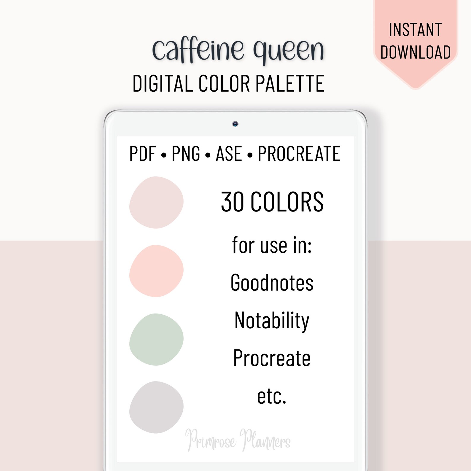 Caffeine Queen Digital Color Palette Color Chart Goodnotes - Etsy
