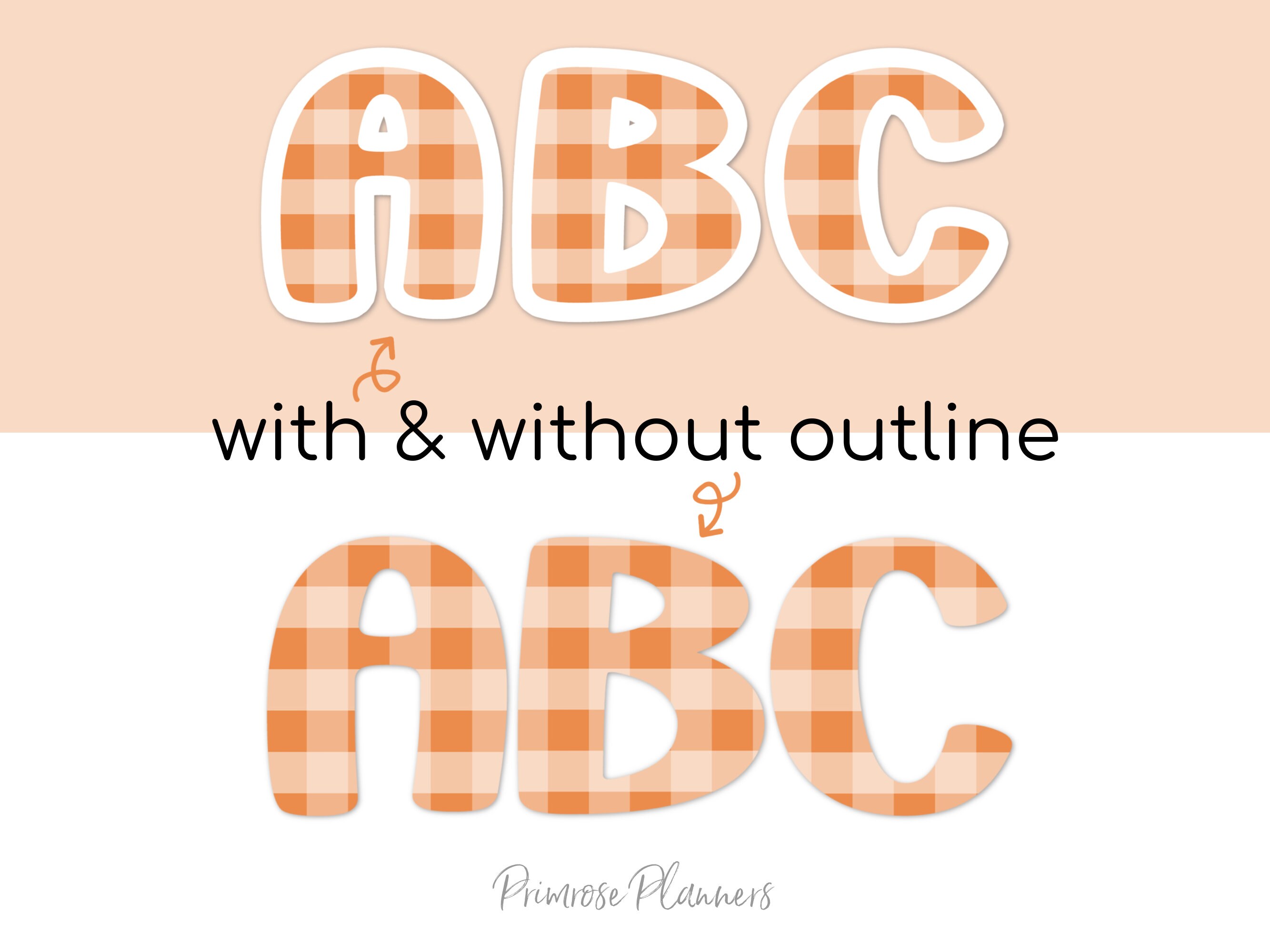 Fall Plaid Alphabet Clip Art Scrapbooking Clip Art Bubble - Etsy