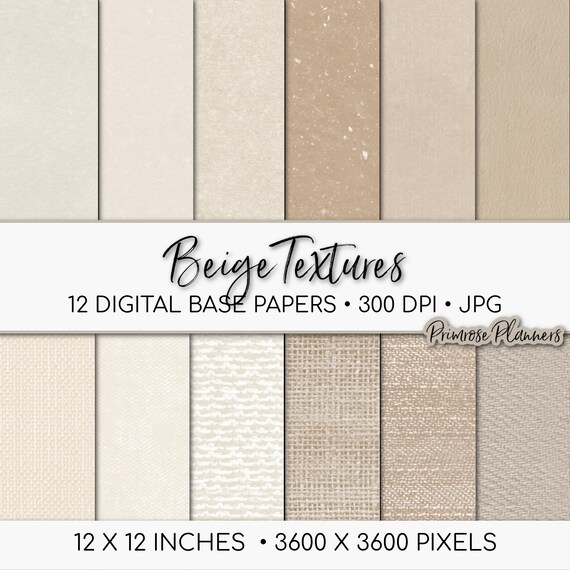 Beige Textured Digital Paper Pack Digital Base Paper | Etsy