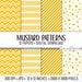 Mustard Yellow Patterns Digital Paper Pack Digital Striped Paper ...