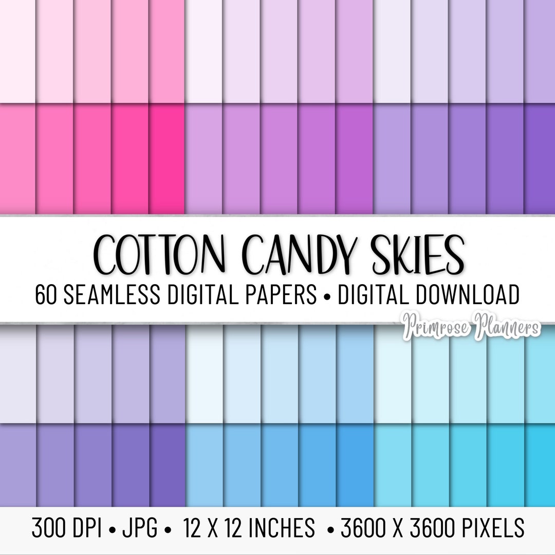 Purple Blue Pink Solid Digital Paper Pack | Plain Background ...