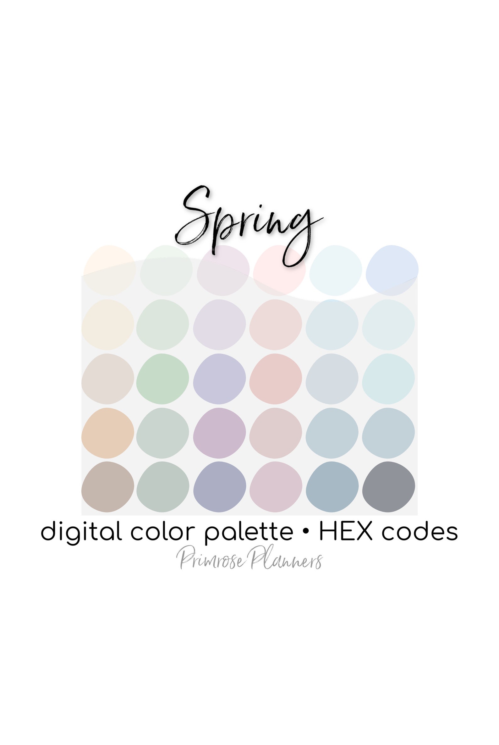 Spring Digital Color Palette Color Chart Goodnotes Tool | Etsy